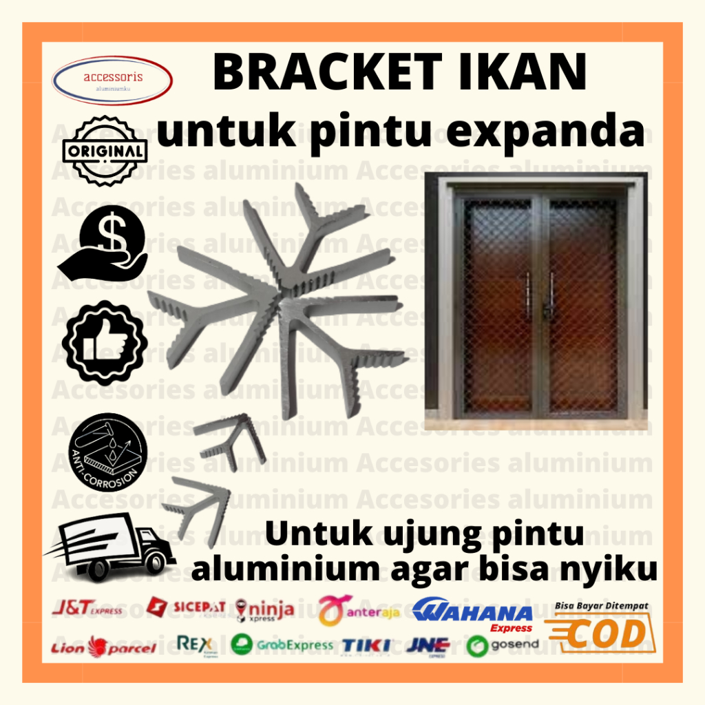 Jual Bracket Ikan Aluminium Untuk Pintu Expanda / Kasa Kawat Nyamuk ...