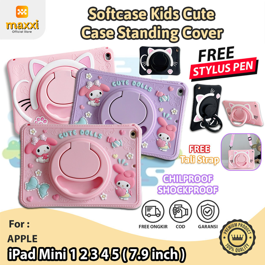 Jual Silikon Case iPad Mini BONUS Tali Gantungan Lanyard Stylus Case ...