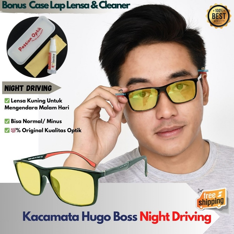 Jual Kacamata Sunglasses Boss Lensa Kuning Mengemudi Malam Night ...