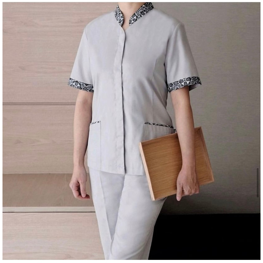 Jual Baju Suster / Seragam Suster FITFORM BATIK Mandarin (Celana ...