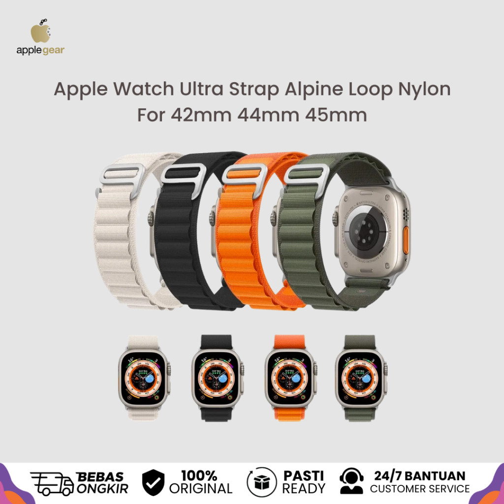 Jual Strap Apple Watch iWatch Ultra Alpine Loop Nylon 42mm 44mm 45mm ...