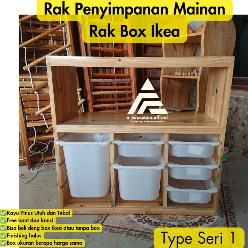 Jual Rak mainan Rak ikea Rak montessori Maian Rak Trofast | Shopee ...