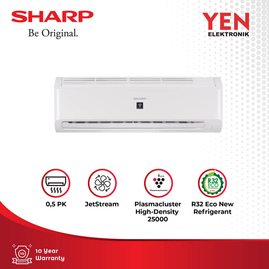 Jual Sharp AC 1/2 PK AH-AP5BMY Air Conditioner Plasmacluster Garuda ...