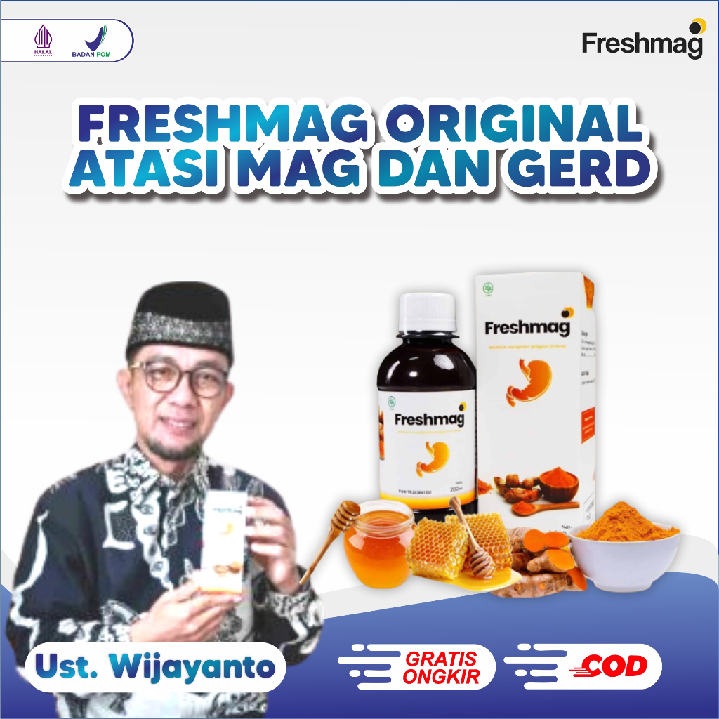 Jual FRESHMAG 100% Original Madu Herbal Efektif Atasi Masalah Asam Lambung Maag GERD isi 200ml ...