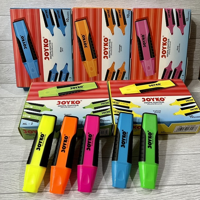 Jual Stabilo JOYKO Highlighter Penanda Tulisan (1pak/10pcs) | Shopee Indonesia