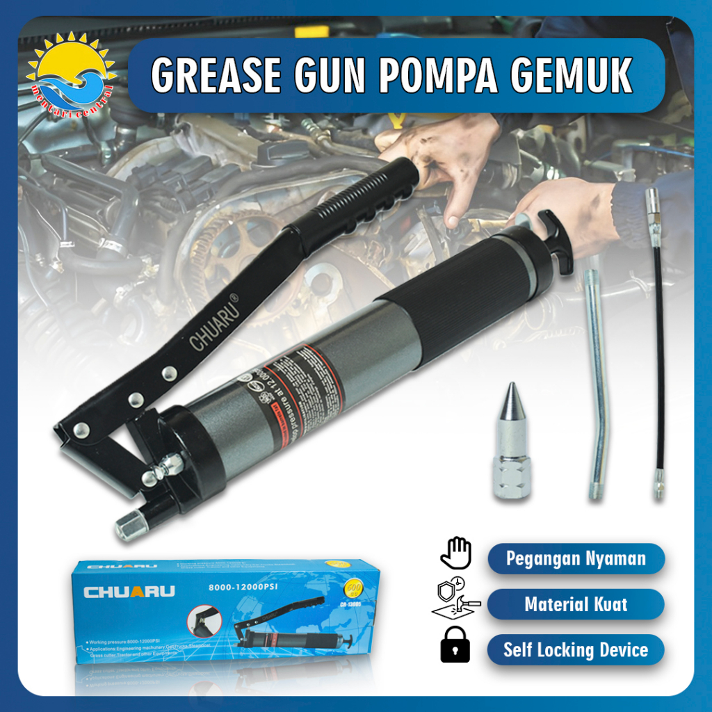 Jual Grease Gun 600CC / Pompa Gemuk Tangan / Alat Penghisap Oli Pompa ...