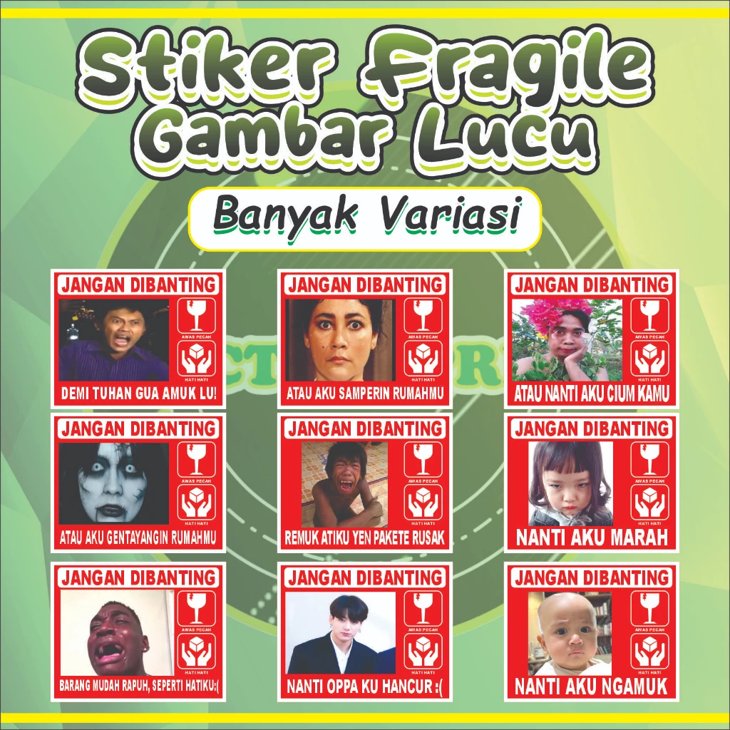 Jual A4 / MURAH Stiker Fragile HVS / Stiker Penanda Mudah Pecah ...