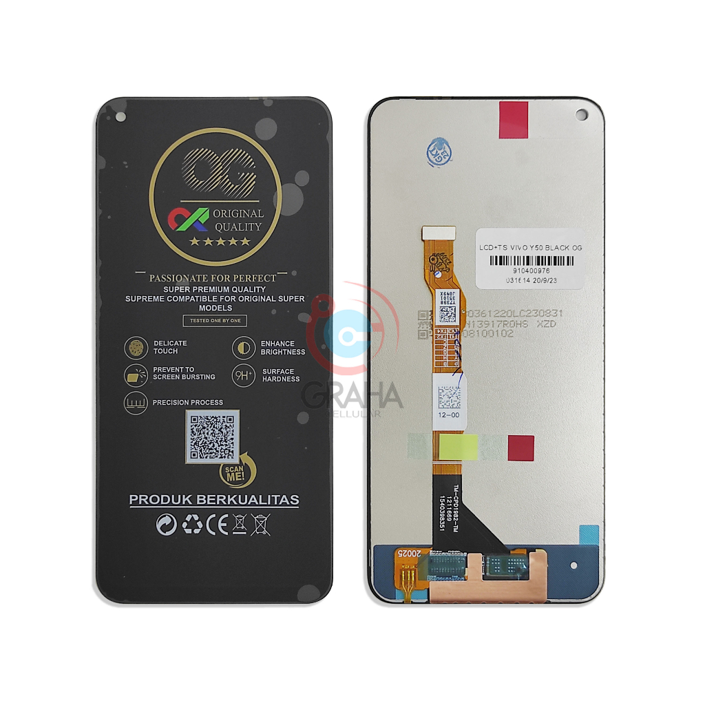 Jual LCD VIVO Y50 OG ORI SUPER FULLSET TOUCHSCREEN | Shopee Indonesia