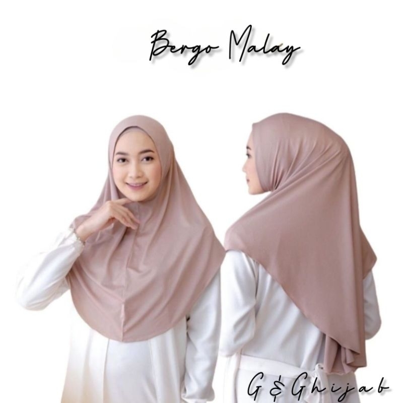 Jual JILBAB BERGO HAMIDAH NON PET | KHIMAR DAISY INSTAN | BERGO MALAY JERSY PREMIUM | Shopee ...