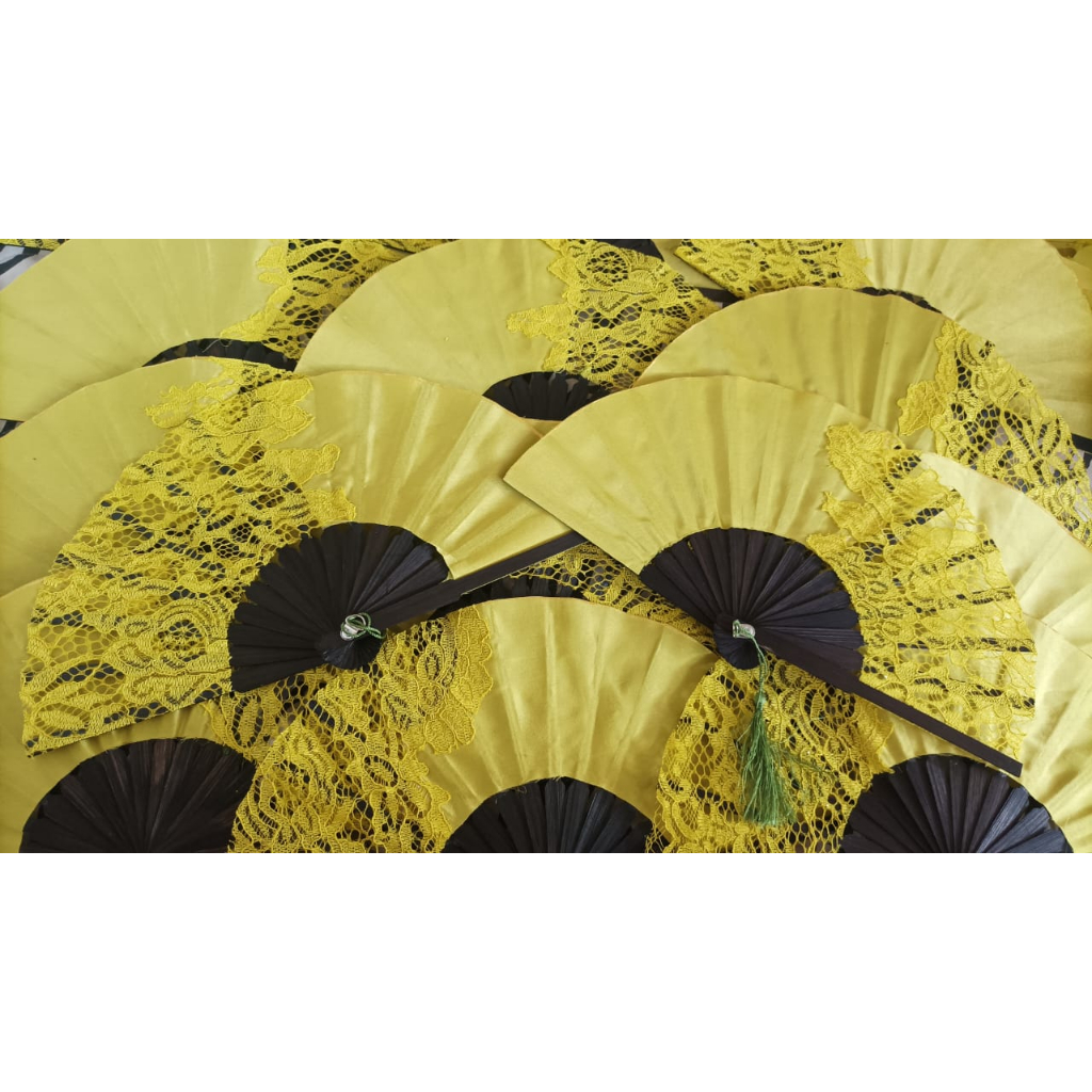 Jual Kipas Bambu Kombinasi Broklat // Limited Edition Spesial Lemon ...