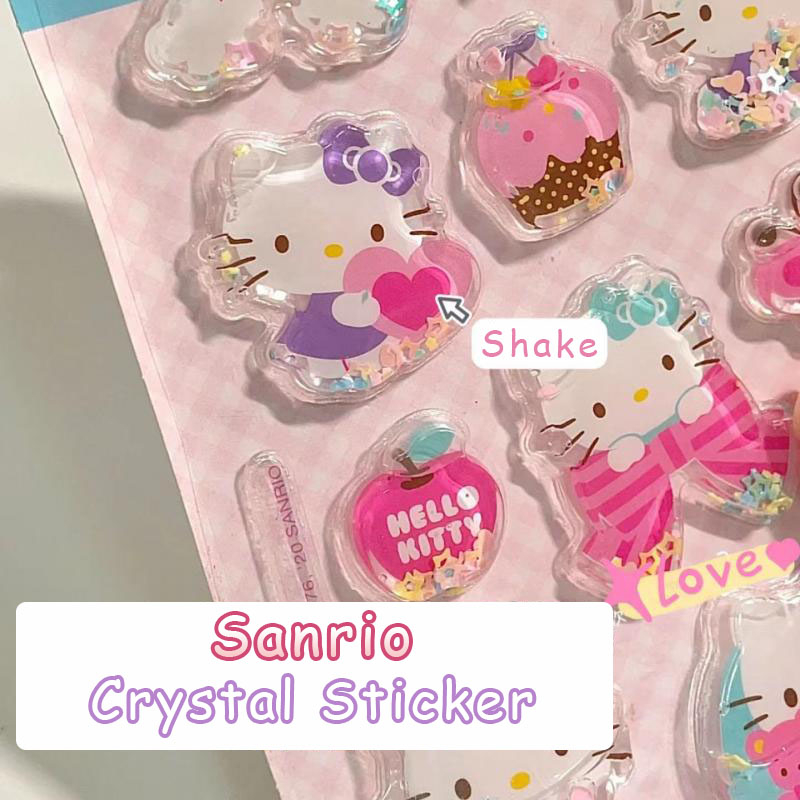 Jual Stiker Air Sanrio Sticker Bubble Kawaii Sanrio Glitter Water ...
