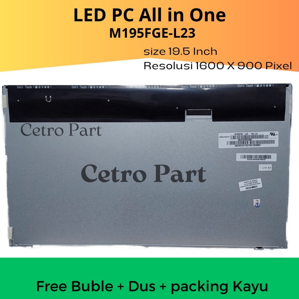 Jual LED LCD AIO 19.5 Inch For All in one PC Model M195FGE-L23 M195FGE ...
