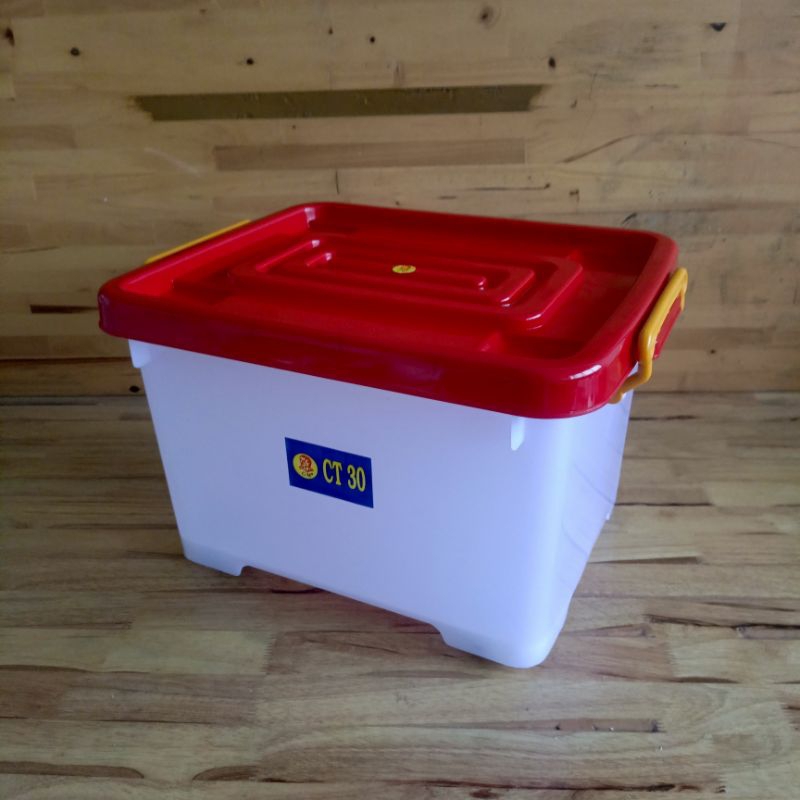 Jual Kontainer Storage Box Roda Kotak Tempat Penyimpanan Plastik 30 ...