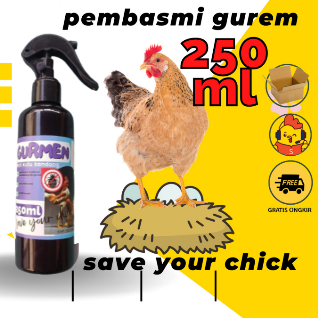 Jual gurmen 250ml pembasmi gurem kutu tungau ayam burung zeorfarm ...