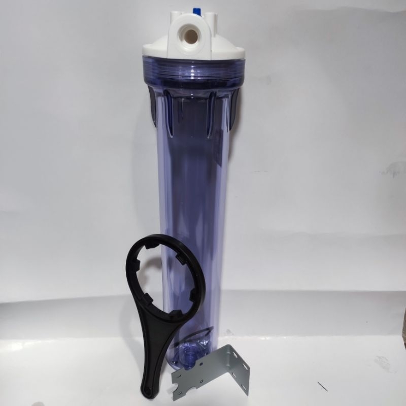 Jual Tabung housing filter air 20 in drat 1 inchi (Clear blue) | Shopee ...