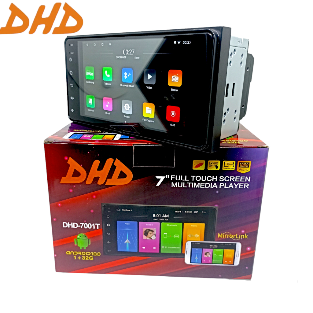 Jual Head Unit Android Double Din 7 Inch DHD 7001 Universal / 7001T PNP Toyota GPS Bluetooth ...