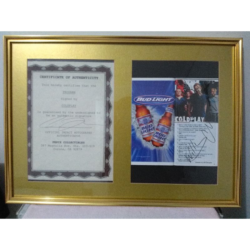 Jual COLDPLAY Genuine Autograph tanda tangan asli | Shopee Indonesia