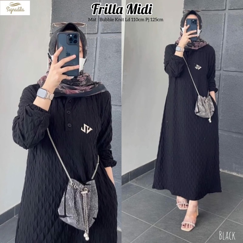 Jual Frilla Midi by Signadila | Shopee Indonesia