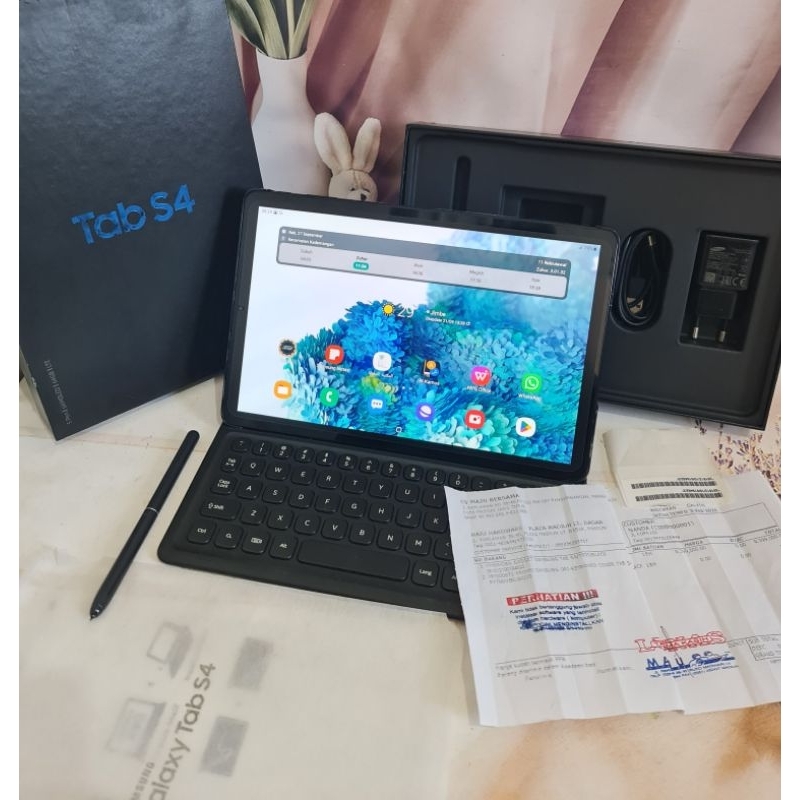 Jual Samsung Tab S4 4/64GB Ex Sein Fullset Sampai Nota Plus Keyboard ...