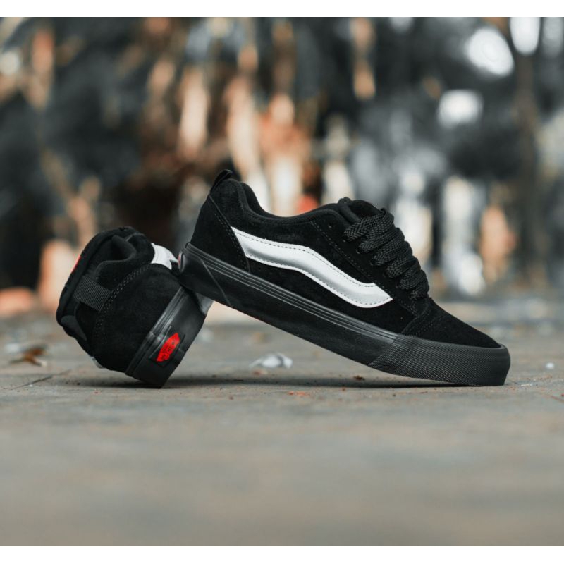 Jual SALE! Sepatu Vans Knu Skool Black Black White | Shopee Indonesia