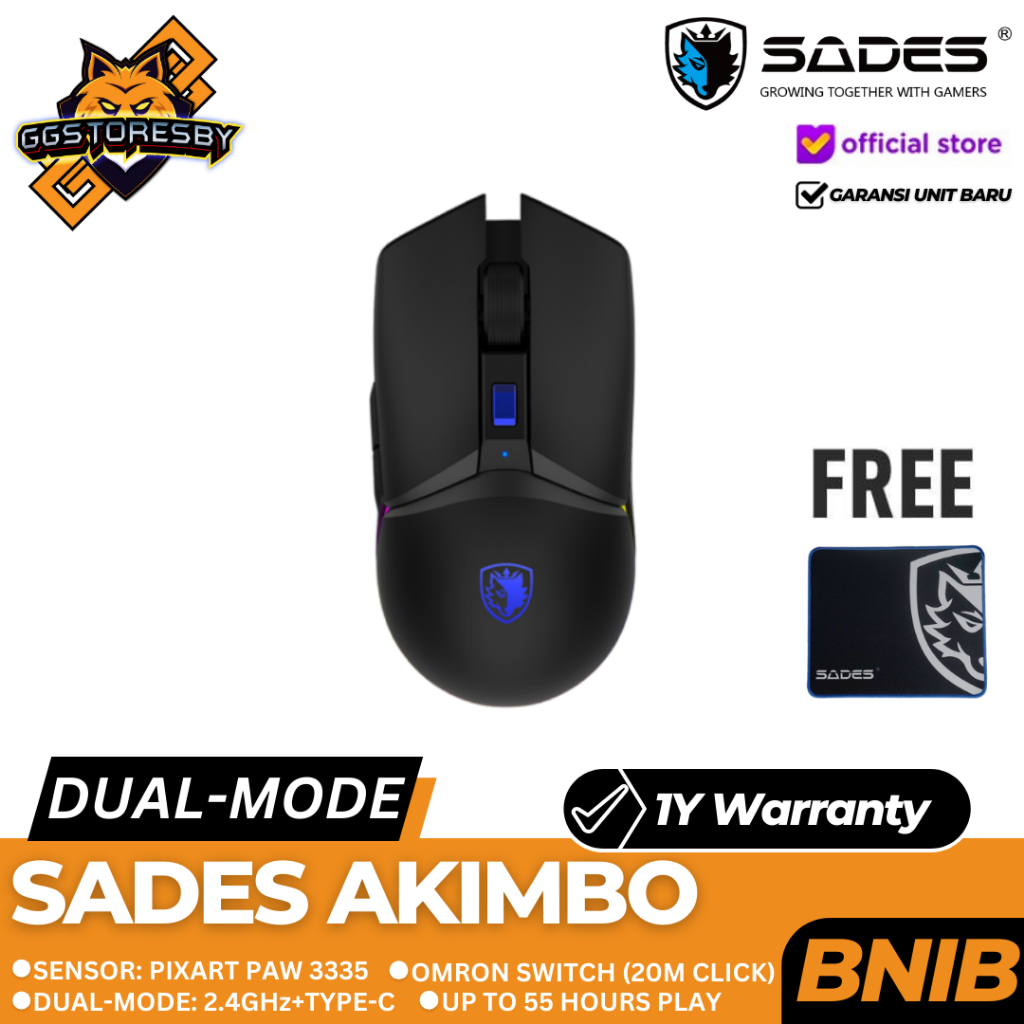 Jual Sades Akimbo Rgb Dual-Mode Wireless Gaming Mouse | Shopee Indonesia