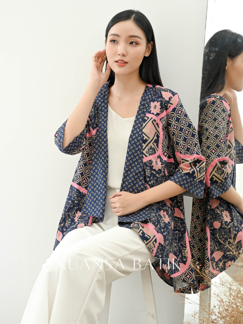 Jual Nuansa Batik Outer Batik Lengan 7/8 Belakang Panjang Bahan Katun ...