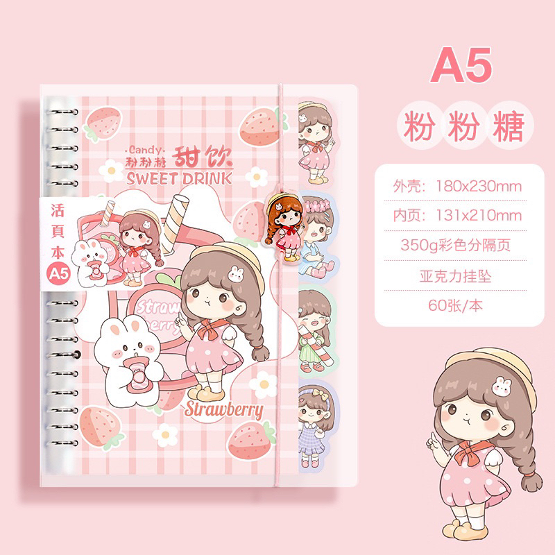 Jual MAP BINDER KARET DIVIDER WARNA UKURAN A5 ESTETIK SUGAR | BINDER ...