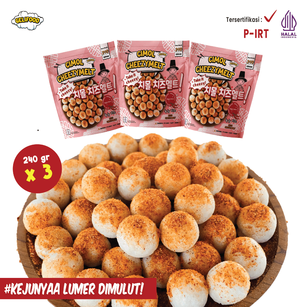 Jual Geli Food - Paket Kombo 3 Pack Series Cimol Keju Cheesy Melt (Keju ...