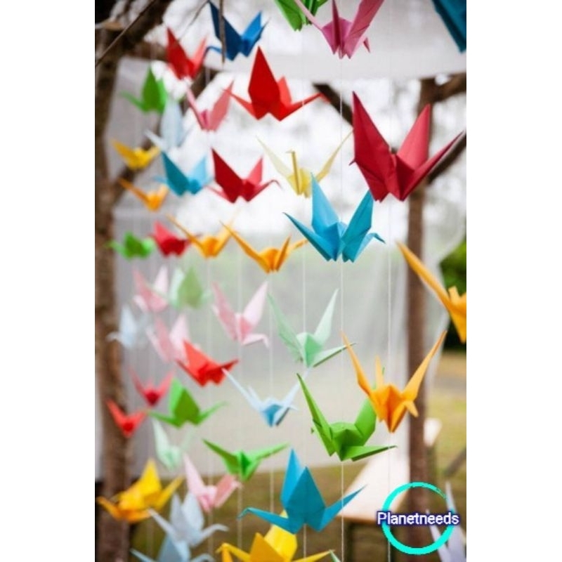 Jual Origami/Origami Burung Bangau Kertas/Origami Crane Handmade/Hiasan ...