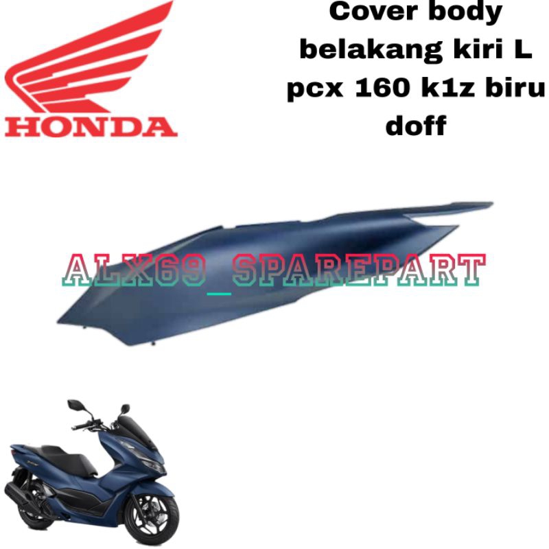 Jual cover body belakang kiri L pcx 160 k1z abs cbs biru doff original ...