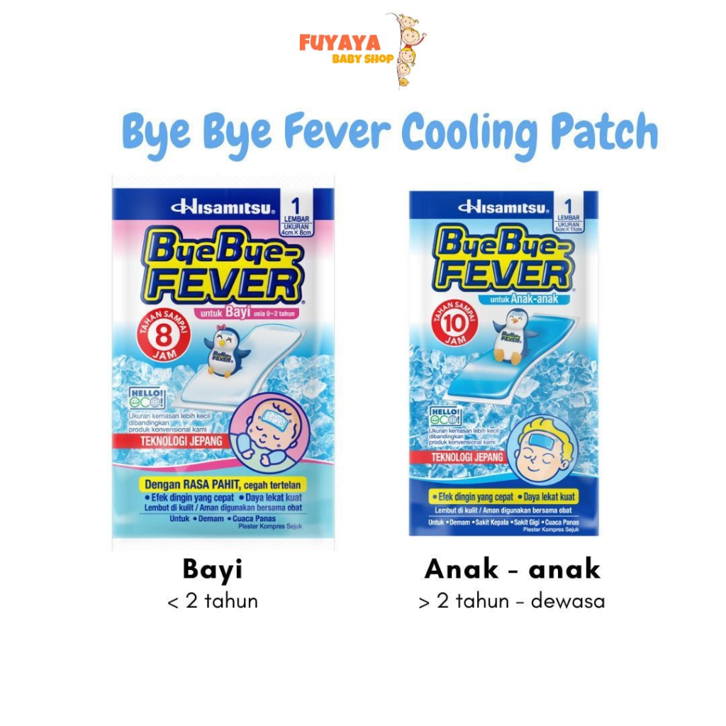 Jual BYEBYE FEVER Cooling Patch - Plester Kompres Demam Untuk Bayi dan Anak / Meredakan Demam ...