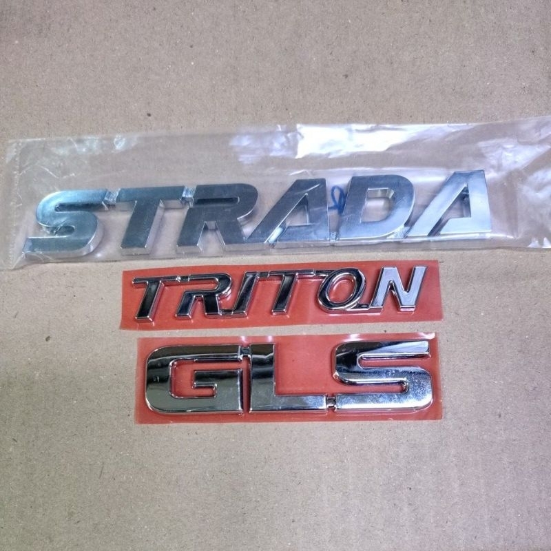 Jual emblem logo STRADA TRITON GLS set 3pcs | Shopee Indonesia