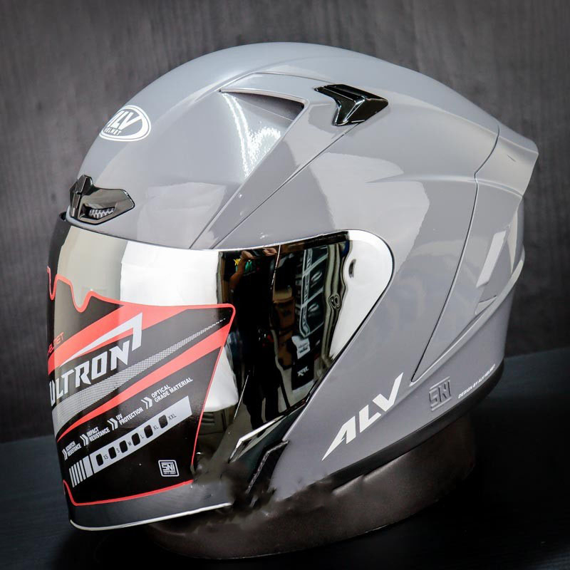 Jual Alv Ultron Solid Dark Grey Glossy | Helm Half Face Alv Ultron ...