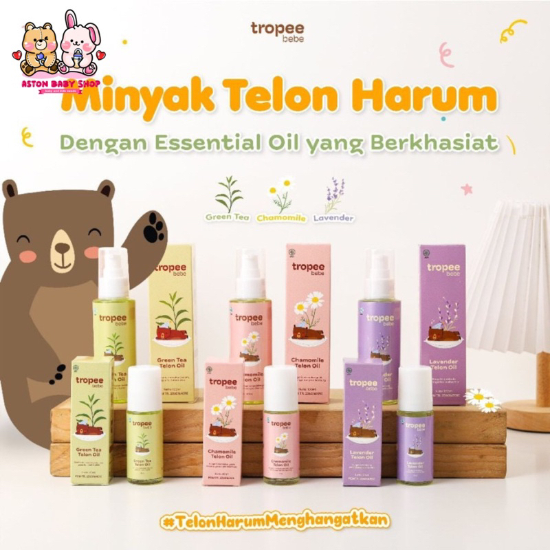 Jual Tropee Bebe Telon Oil 30ml & 100ml Lavender/Chamomile/Green Tea ...