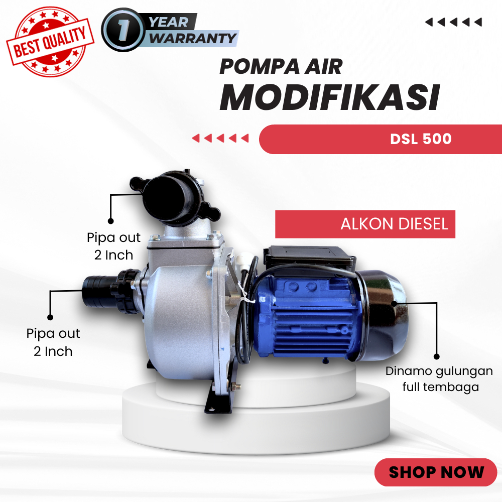 Jual HARGA POMPA AIR MODIFIKASI TYPE DSL 500 ALKON DIESEL PIPA 2 DIM ...