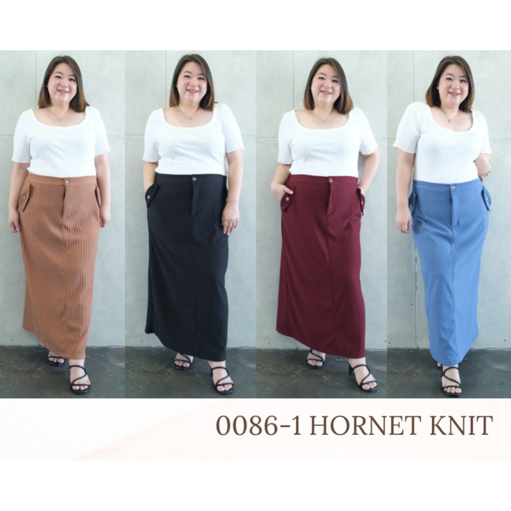 Jual Madame Bigsize Code 0086-1 Rok Kargo Hornet Knit V,2 Jumbo Wanita ...