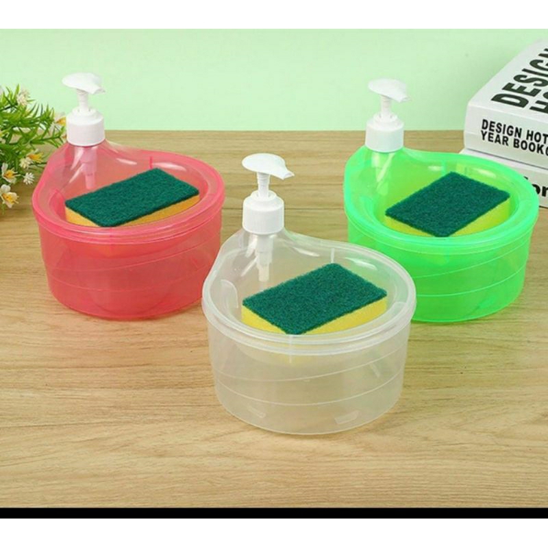 Jual Tempat sabun Dispenser sabun 2in1 1000ml + Sponge Cuci Piring ...