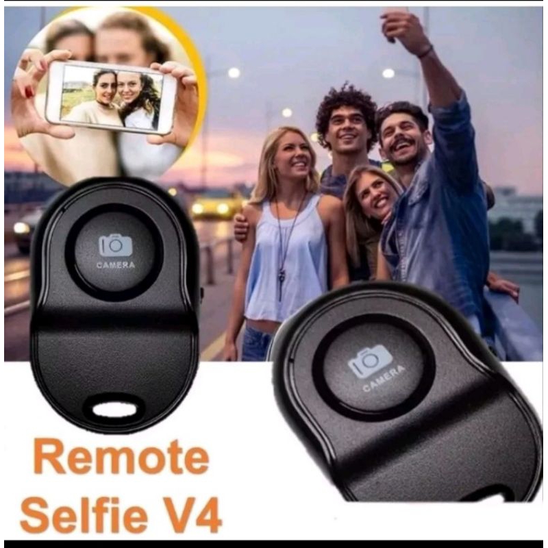 Jual Remote Bluetooth Selfie Remote Shuter Wireless Foto HP Android ios ...