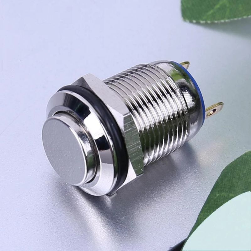 Jual Stainless Steel Push on off Switch Self Locking / Saklar On Off ...