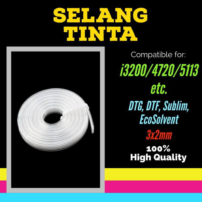 Jual Selang 4 Jalur Large Format Printer Ink Tube 4 Lines 3x2mm ...