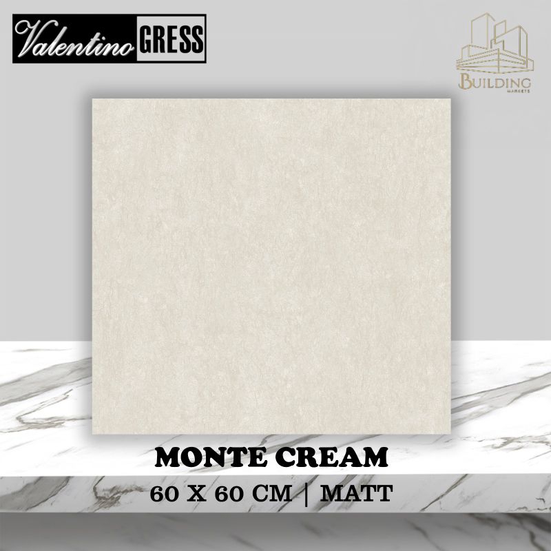 Jual Granite Lantai 60x60 MONTE CREAM/MATT/STONE/CARPORT/VALENTINO GRESS | Shopee Indonesia