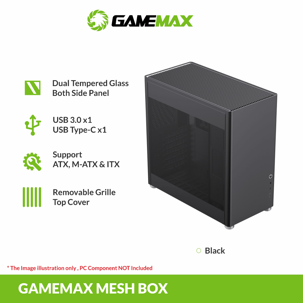 Jual GameMax Mesh Box ATX Gaming PC Case | Shopee Indonesia