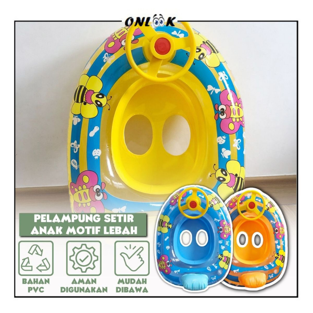 Jual Pelampung Karet Bayi Motif Lebah / Baby Swimming Boat / Ban ...
