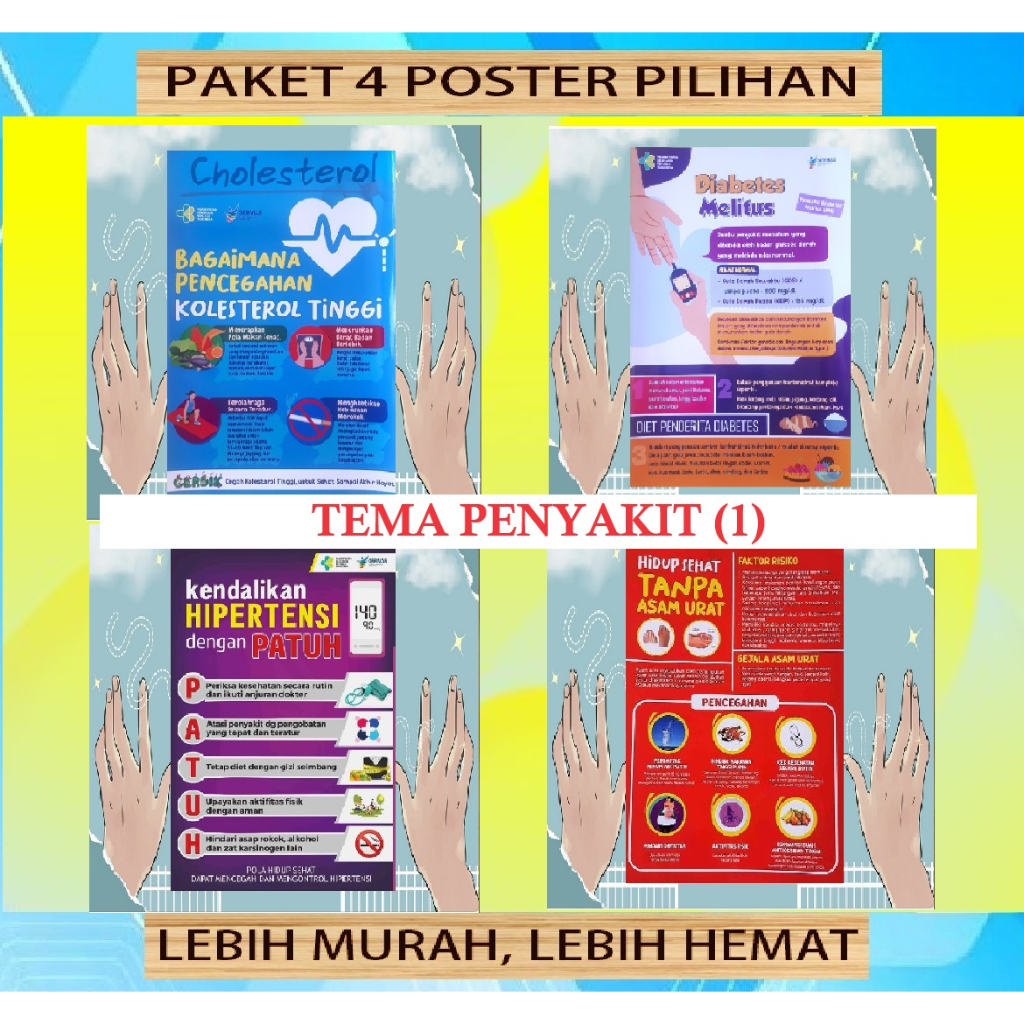 Jual Poster Penyakit | Paket 4 Poster Pilihan Tema Penyakit(1) | Poster ...