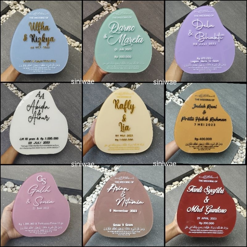 Jual Tetes Air Akrilik Bahan Mahar Pernikahan Acrylic Model Telur Warna ...