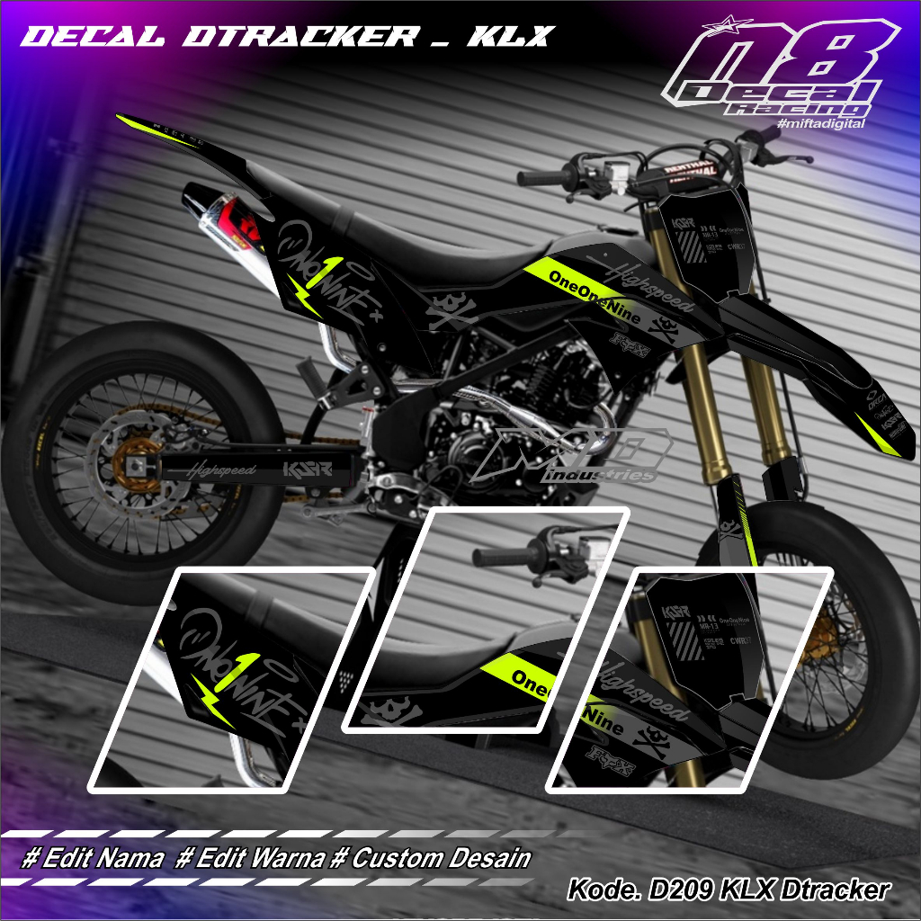 Jual Decal Klx Dtracker Full Body - Decal Klx Bf - Decal Klx Gordon ...