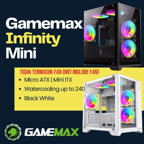Jual Casing PC GameMax Infinity MiNi MATX Dual Tempered Glass Casing ...