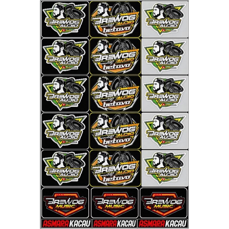 Jual Stiker Audio Soundsystem Brewog Bahan cromo | Shopee Indonesia