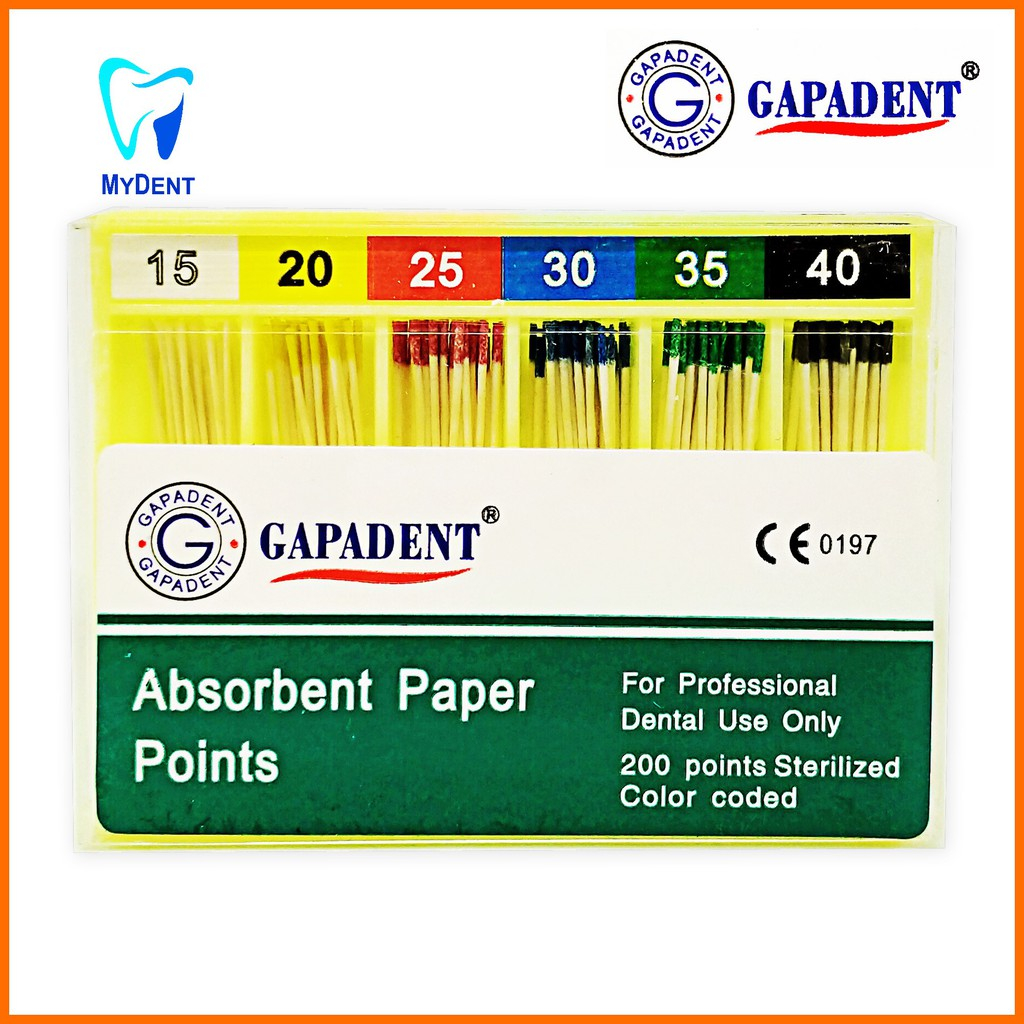 Jual Dental Absorbent Paper Point Protaper assorted gapadent 15-40 & 45 ...