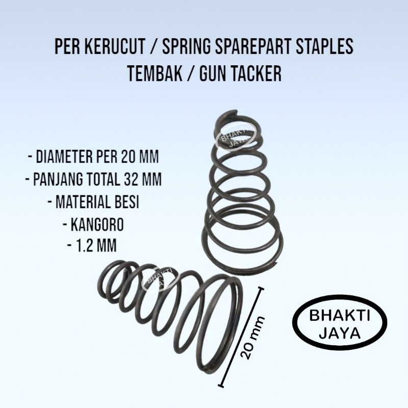Jual Per Kerucut / Spring Sparepart Staples Tembak / Gun Tacker | 1.2 ...